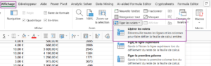 Comment figer une ou plusieurs lignes ou colonnes sur Excel