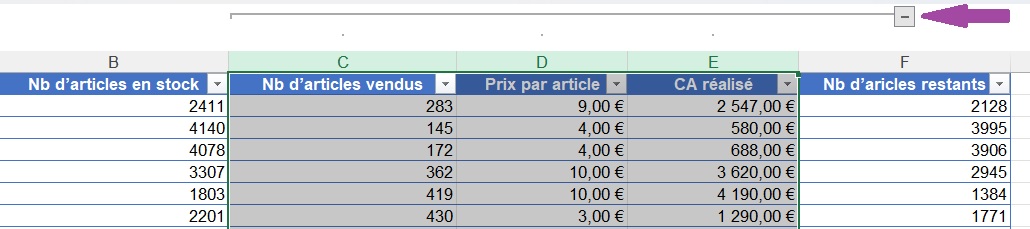 Comment masquer les colonnes sur Excel - La Pro du Bureau