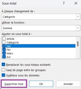 Comment calculer les sous-totaux sur Excel - La Pro du Bureau