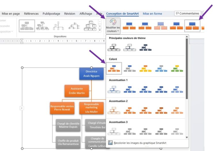 Comment faire un organigramme sur Word - La Pro du Bureau