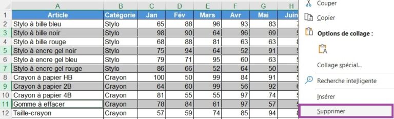 Comment supprimer une ligne sur deux sur Excel - La Pro du Bureau